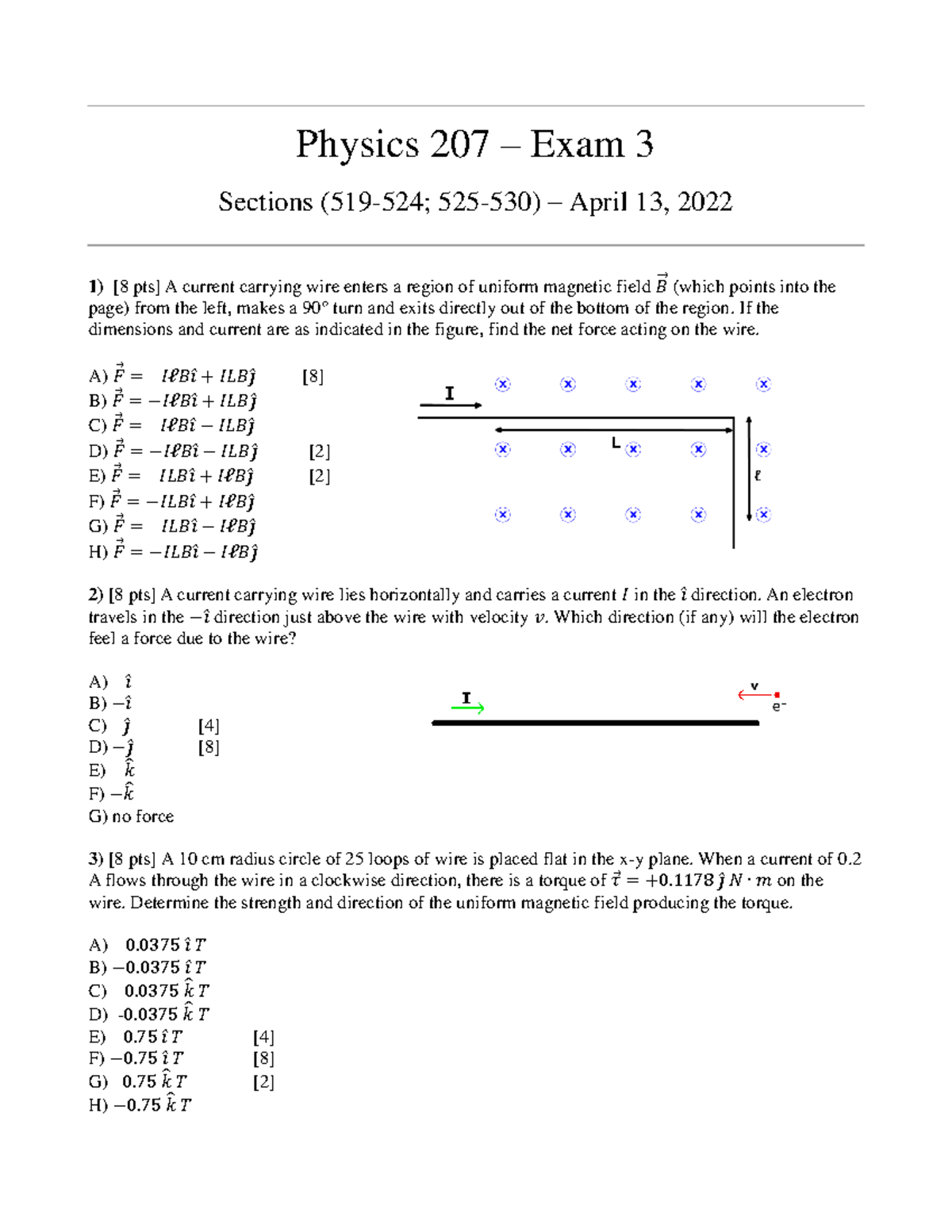 207-exam3-s21 - Test - Physics 207 – Exam 3 Sections (519-524; 525-530 ...