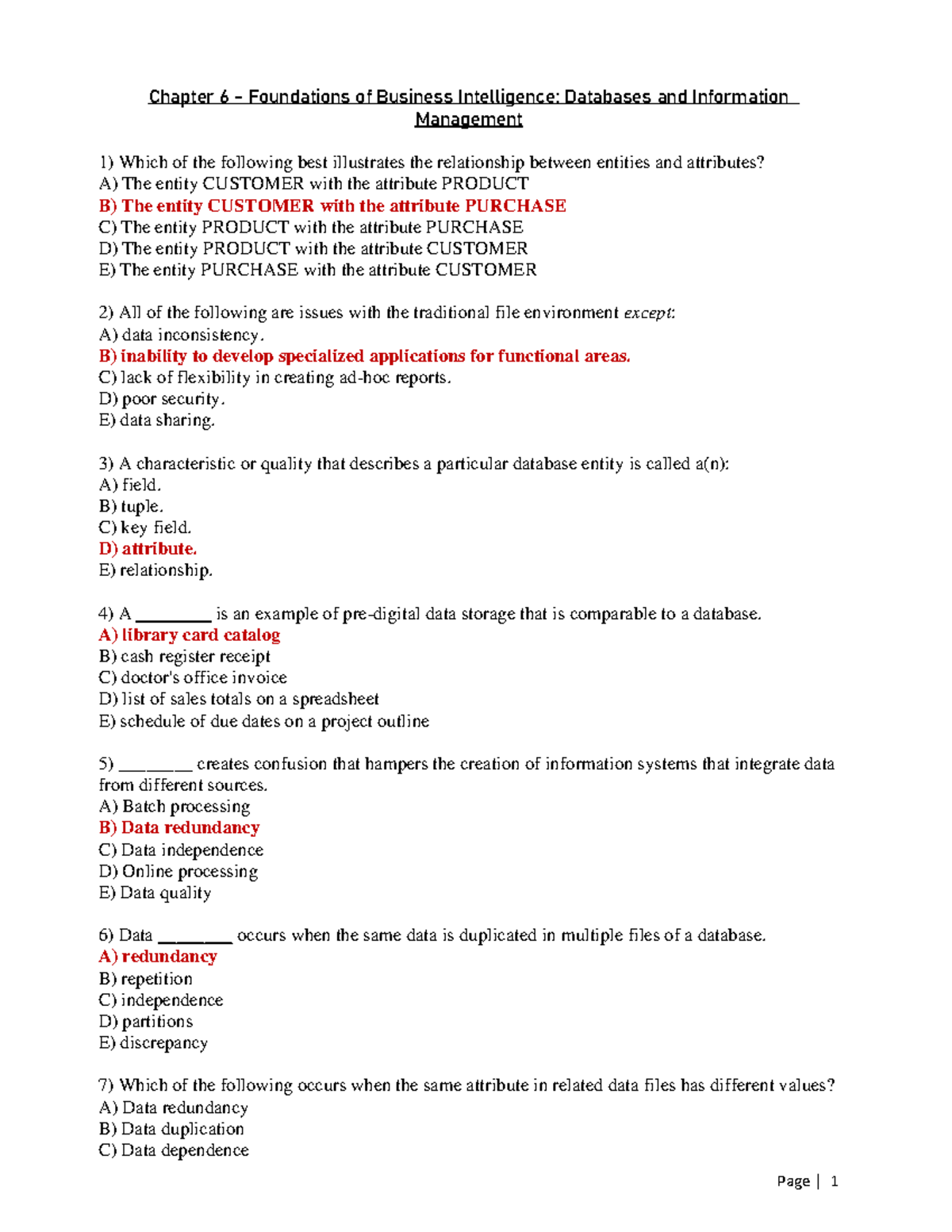 Chapter 6 Foundations of Business Intelligence Databases and ...