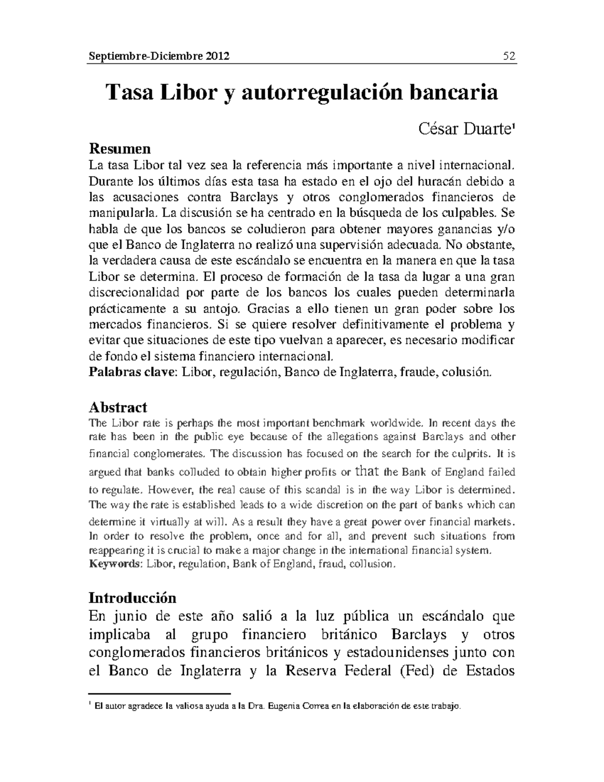 M12 U1 A3 Tasa Libor y autorregulacion bancaria - Septiembre-Diciembre ...