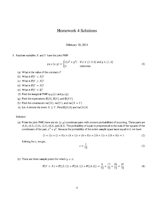 Homework 3 Solution - ME 2016 Homework No. 3- SOLUTIONS Problem 1 Problem 2: see attached matlab ...