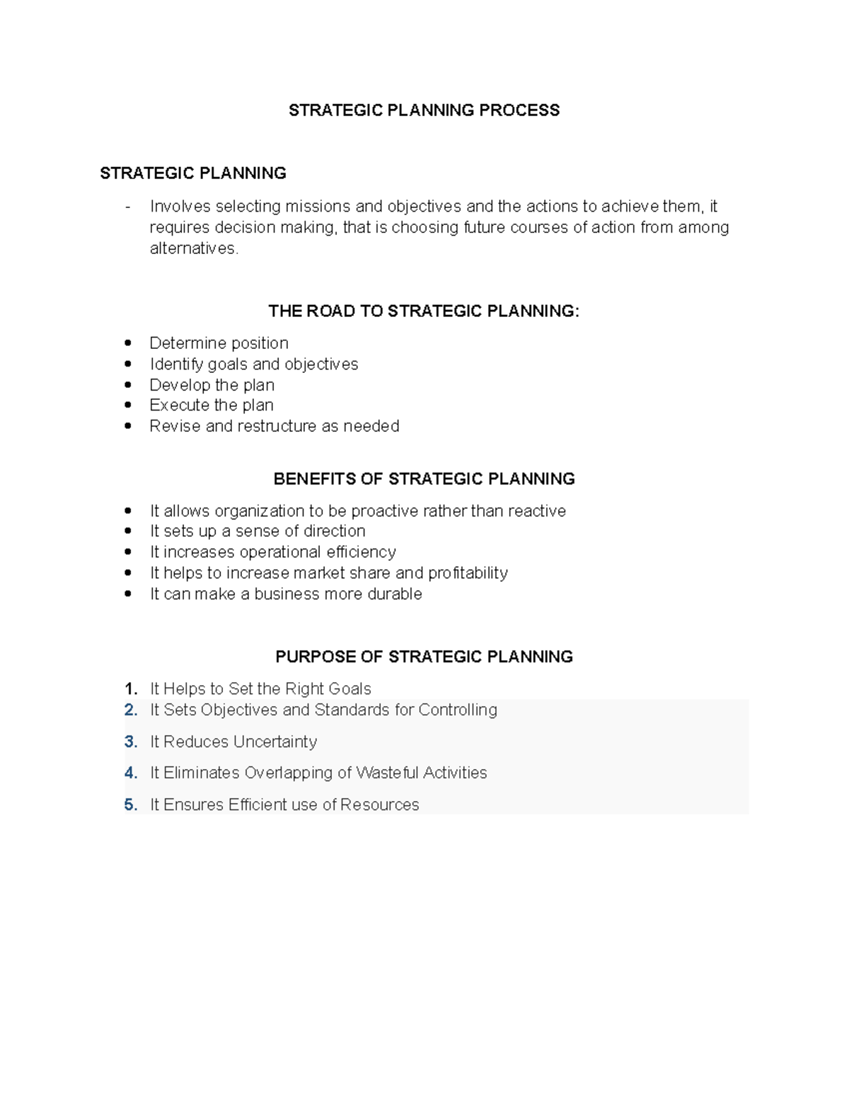 Strategic- Planning- Process - STRATEGIC PLANNING PROCESS STRATEGIC ...