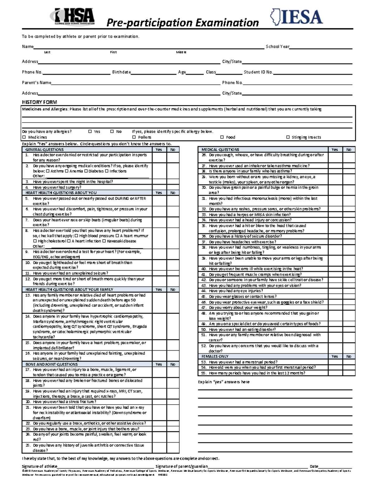 Pre-participation Examination 2013-14 042413 - Pre-participation ...