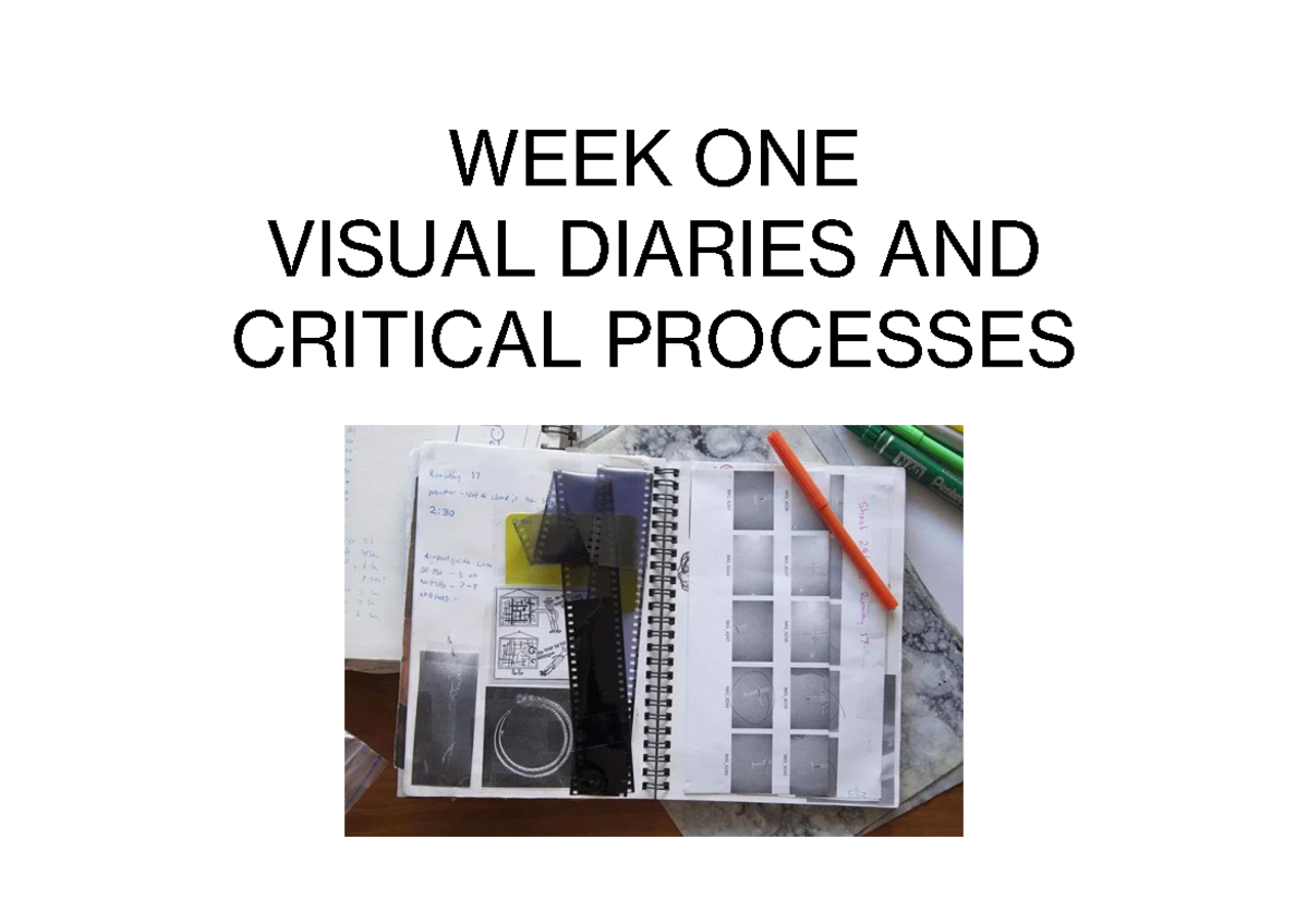 Visual Diaries and Photographic Thinking - WEEK ONE VISUAL DIARIES AND ...