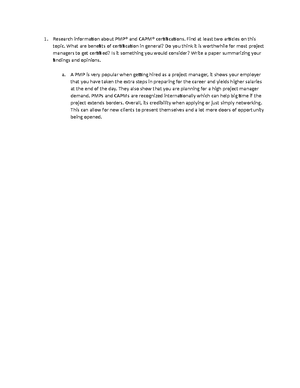 Case 1-1 tasks Patino - Summarize each of the proposed projects in the Running Case section ...