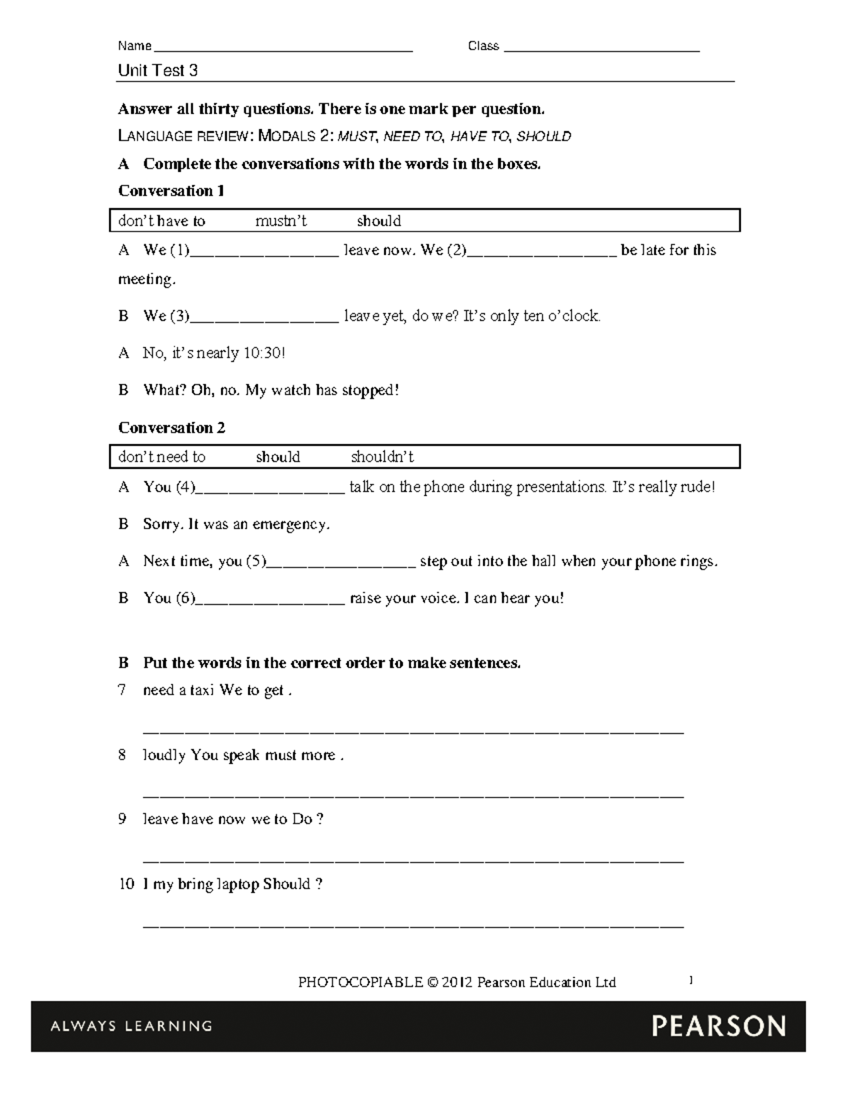 Quiz Unit 3 Quiz Unit 3 Angielski Studocu