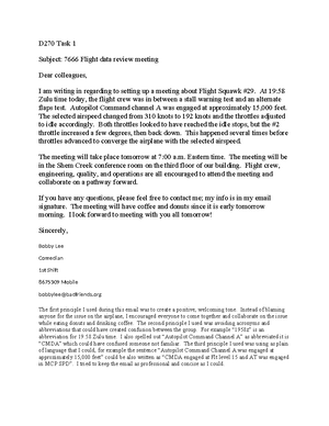 D078 - Task 2 - D078 task 2 - D078 TEM1 - Business Environment ...