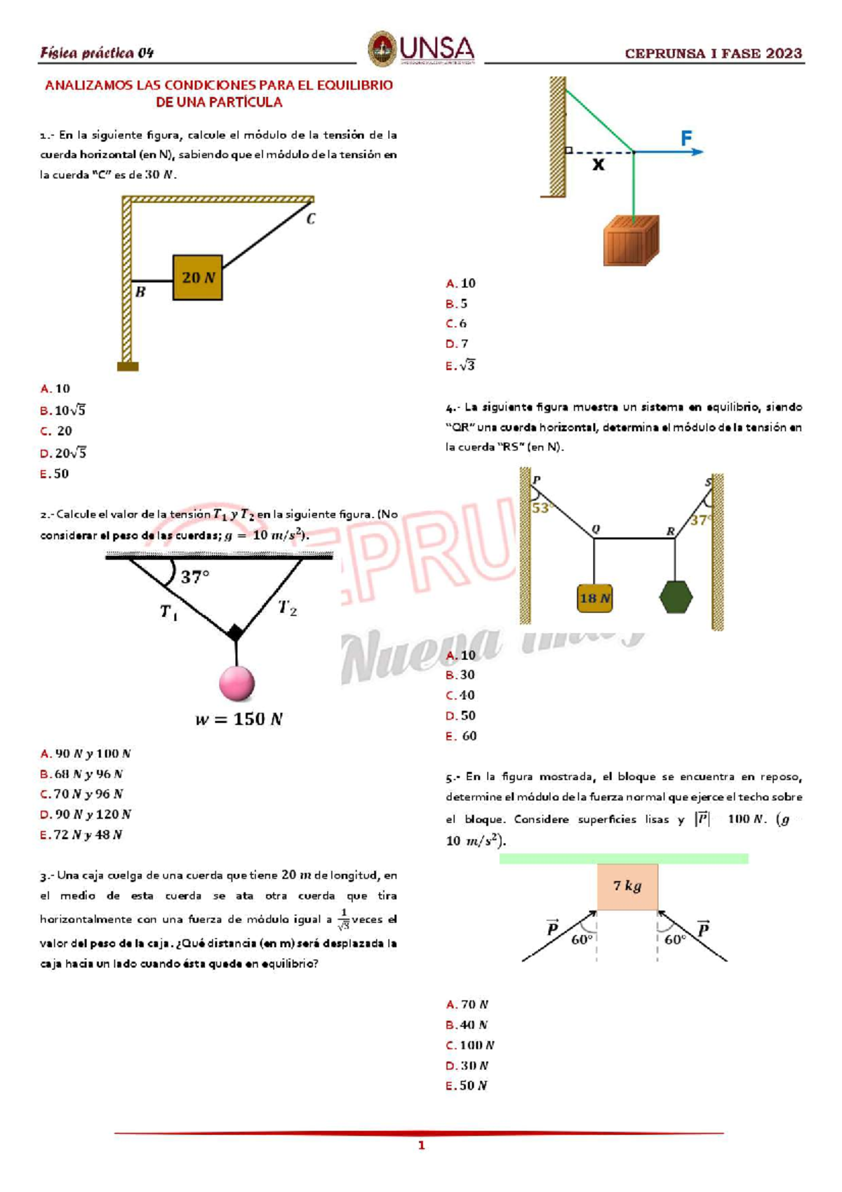 605128796 4 Practica N 4 Fisica Ceprunsa I FASE 2023 - Fisica práctica 04 UNSA CEPRUNSA I FASE ...