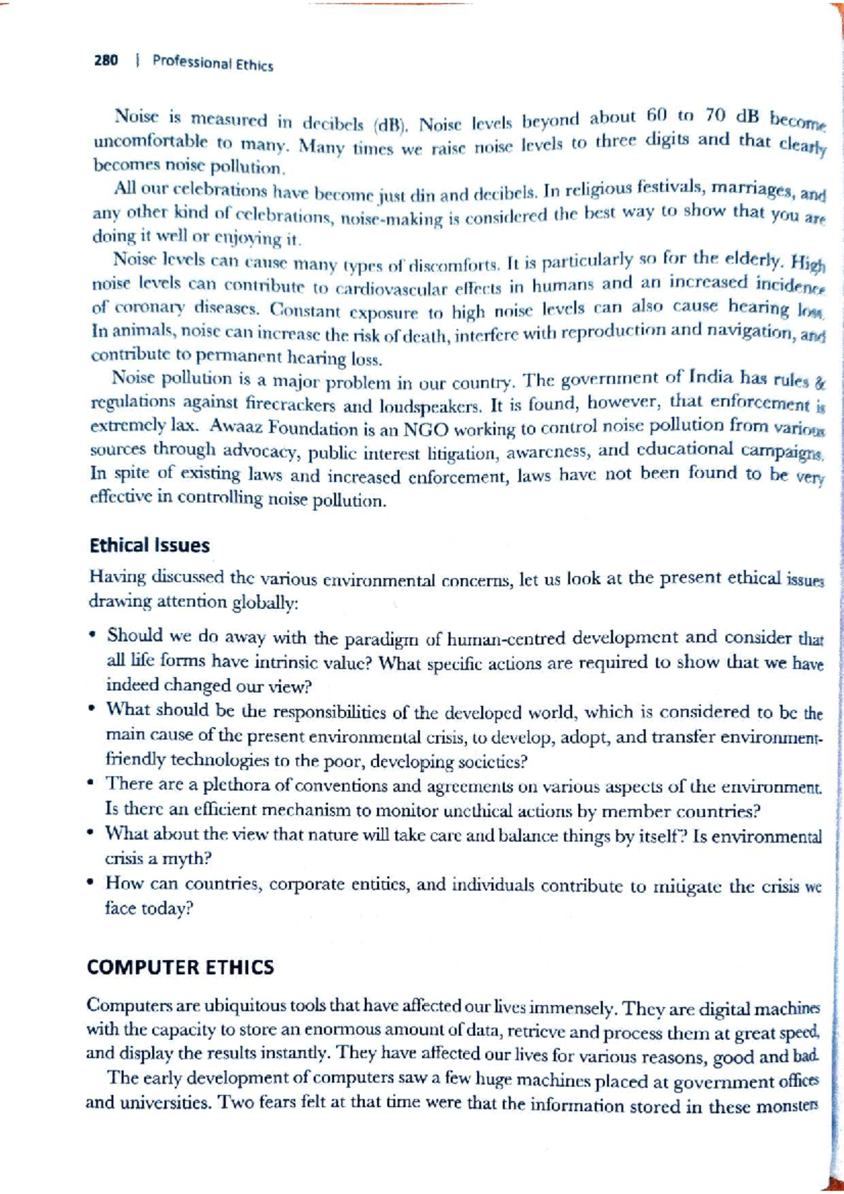 Computer ethics book ref - Professional and Human Ethics - Studocu