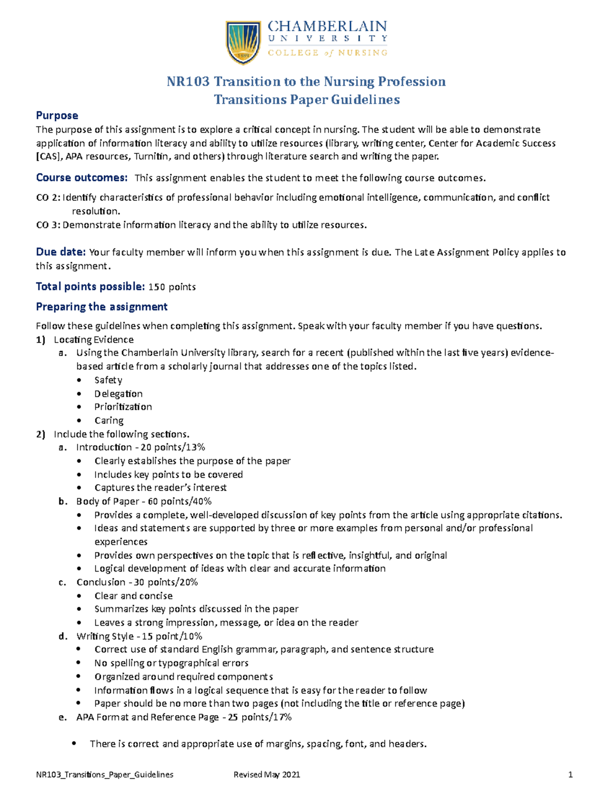 NR103 RUA Transitions Paper V4May2021 - Transitions Paper Guidelines Purpose The purpose of this ...