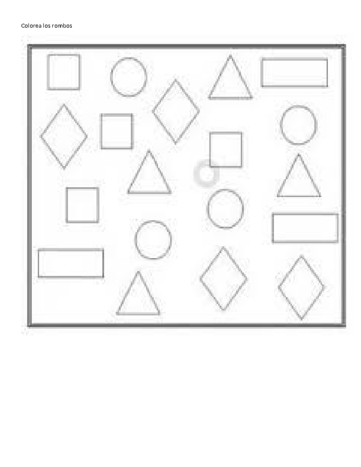 Figuras Geometricas 2 - Lenguaje y comunicación - Colorea los rombos ...