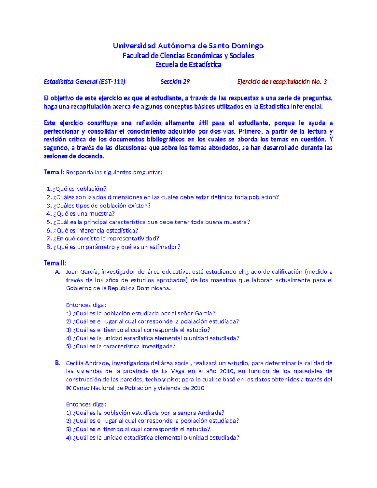 Ejercicio de recapitulacion No. 3 - 3 El objetivo de este ejercicio es ...