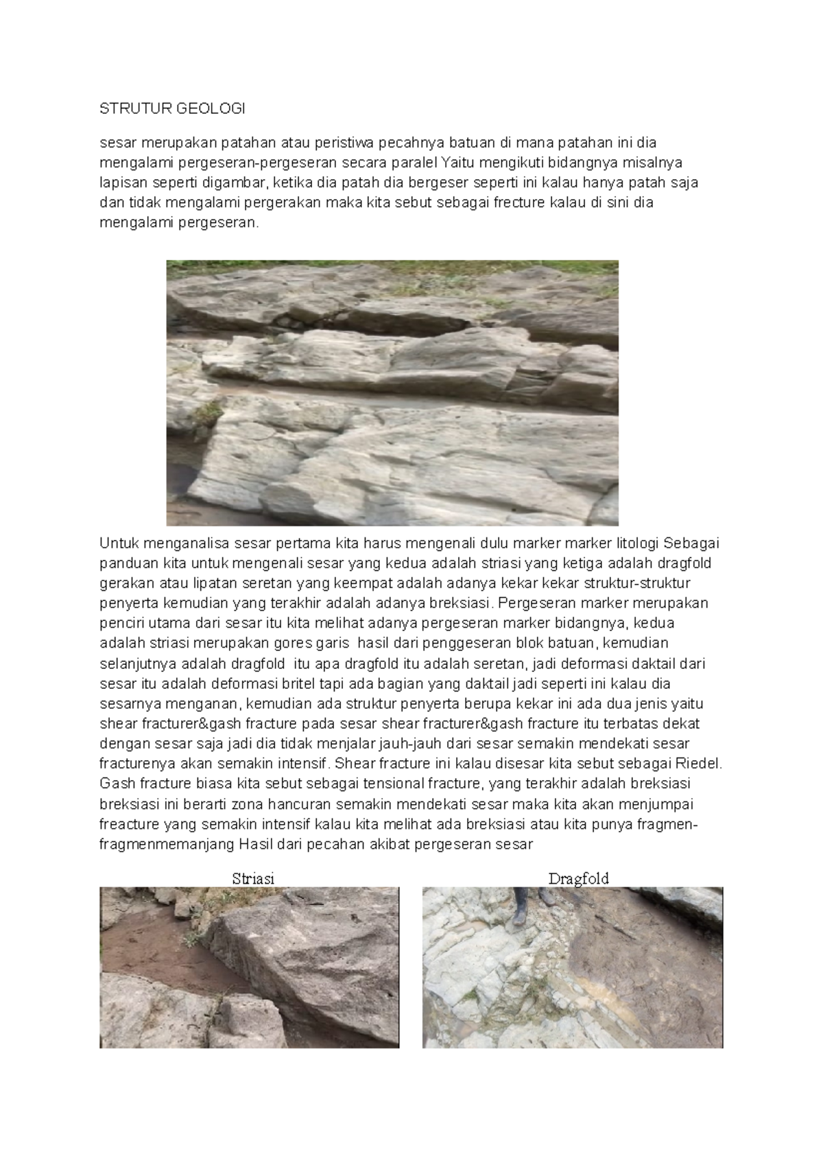 Sesar merupakan patahan atau peristiwa pecahnya batuan di mana patahan ...