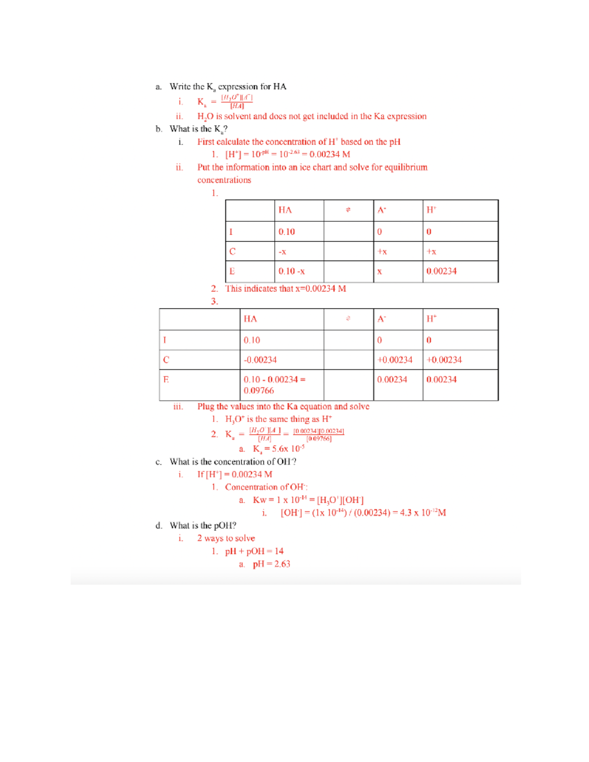 Gen chem 11 - Mixture problems step by step concept summary - a. Write ...