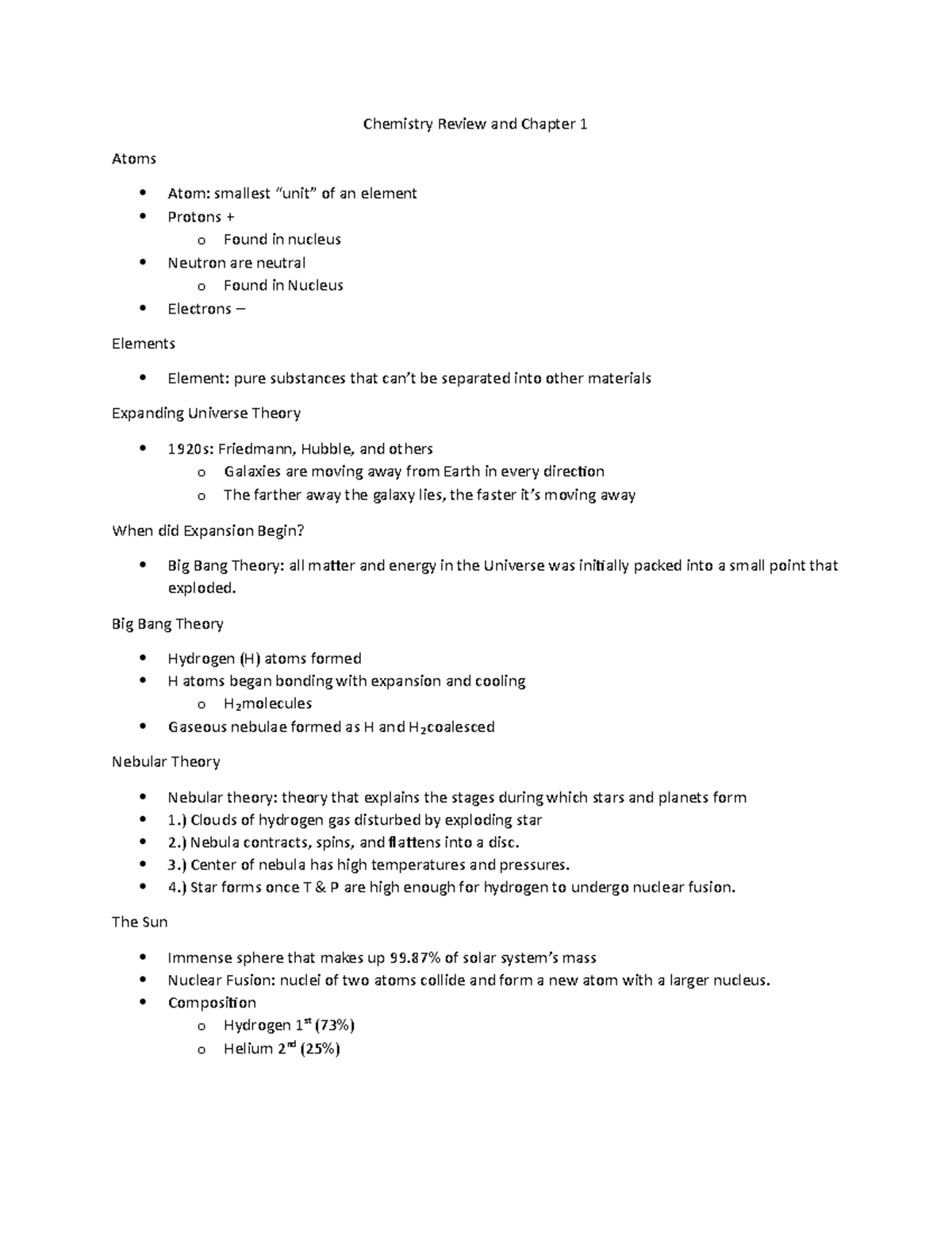 Geochemistry Notes - Professors name is Katie Tott - Chemistry Review ...