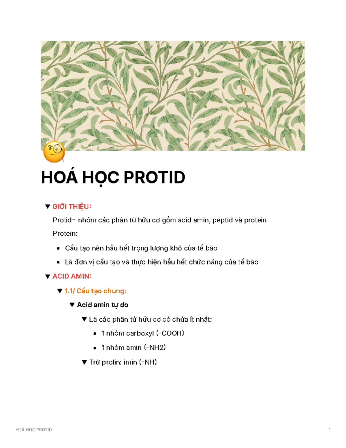 HOÁ-HỌC- Protid - Mek - 🧐 HOÁ HỌC PROTID GIỚI THIỆU Protid= nhóm các ...