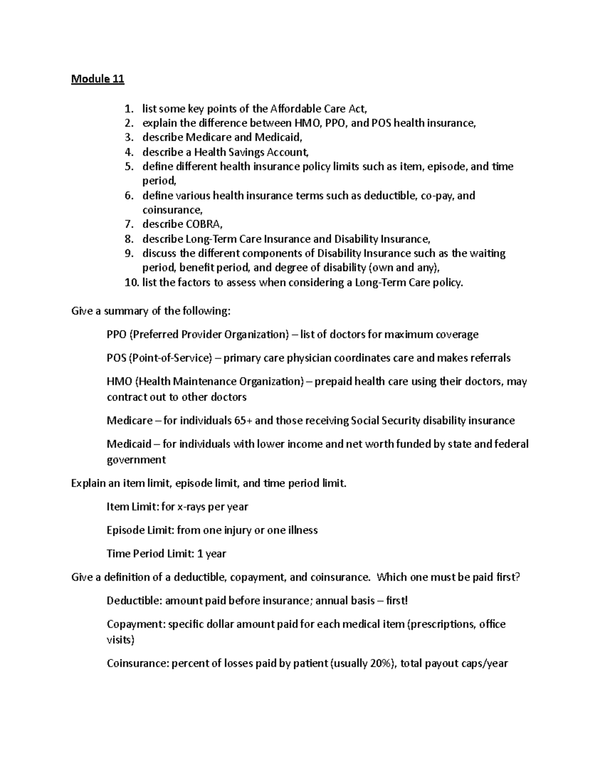 Module 11-2 - Notes and Quiz - Module 11 1. 2. 3. 4. 5. list some key ...