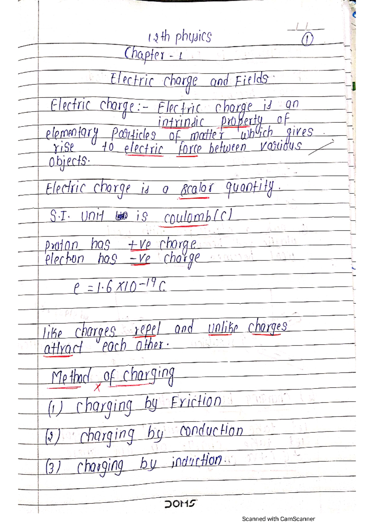 Electric Charges and Fields - PHYS 253 - Studocu