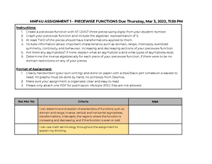 Polynomial Equations and Inequalities Assessment 2 - Studocu