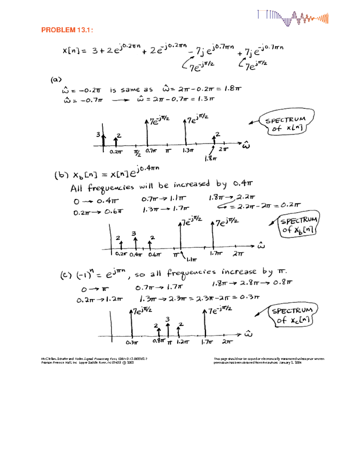 signal processing first chapter 13 solution - McClellan, Schafer and ...