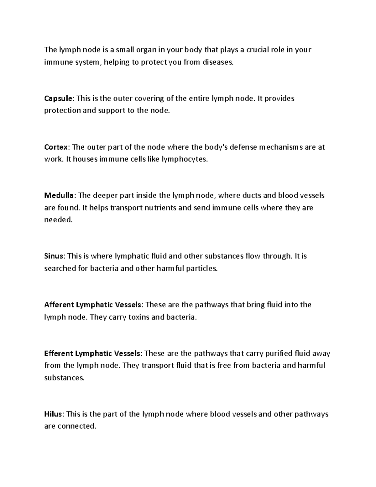 Bio - lymph node system - The lymph node is a small organ in your body ...