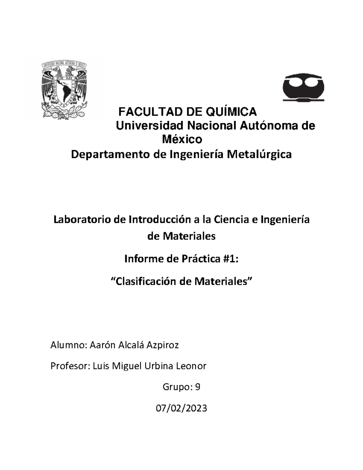 ICIM Practica#1 - Práctica 1 ICIM - Introducción a la Ciencia e ...