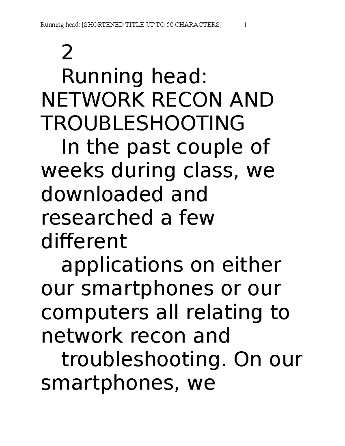 Fing paper for CST-111 to show hoe to use fling basically - Running ...