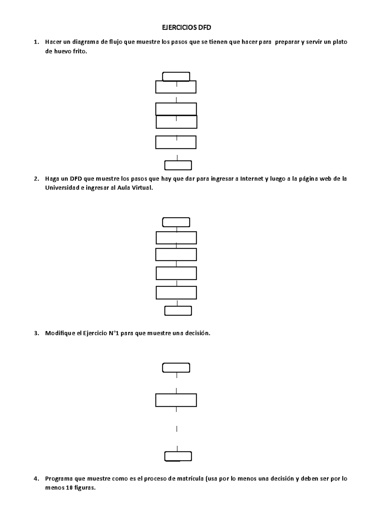 Ejercicios DFD - Informe 1era fase Ejericios DFD - EJERCICIOS DFD Hacer un diagrama de flujo que ...