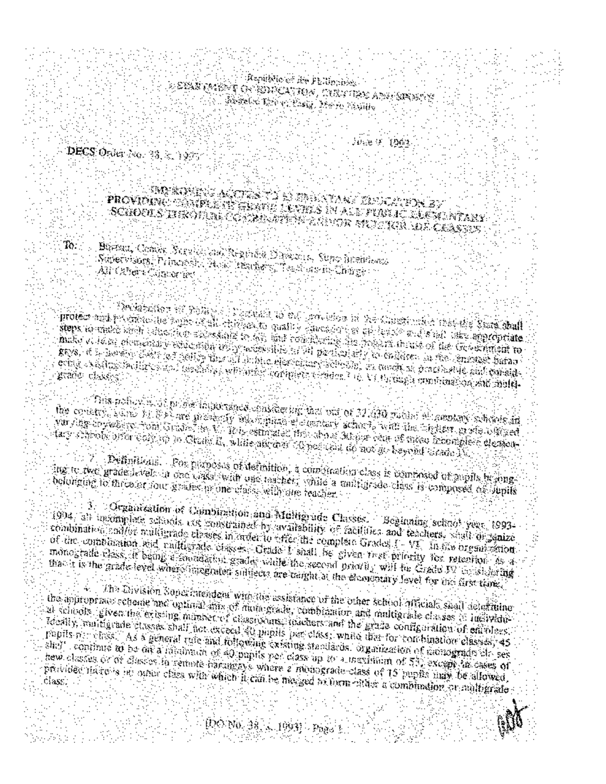 DO s1993 38-1 - Deped order - BSED Major in English - Studocu