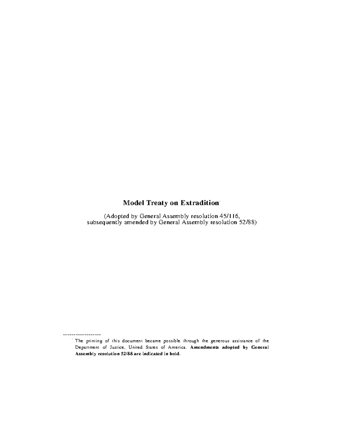 Model treaty extradition - Model Treaty on Extradition* (Adopted by ...