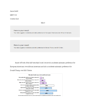 MKT 312 MA 4 - Mandatory Mini assignments #4 - Jason Isdell MKT 312 ...