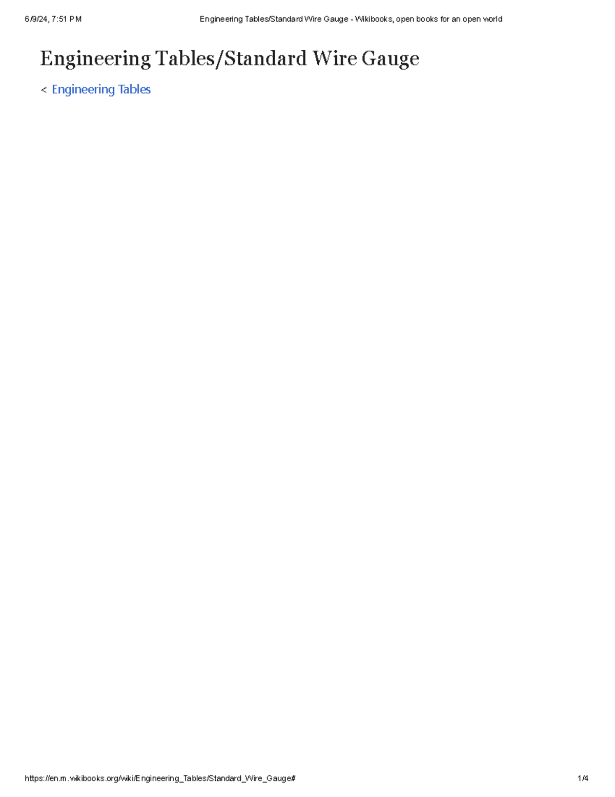 Engineering Tables Standard Wire Gauge - Wikibooks, open books for an ...