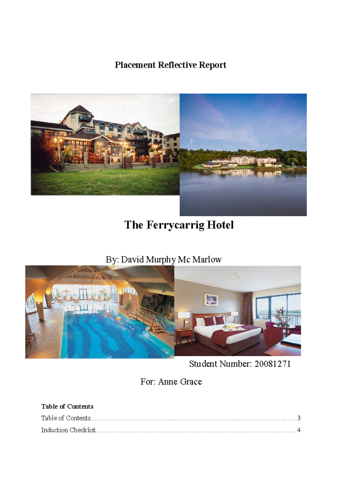 Placement Reflective Report Final Piece - Placement Reflective Report ...