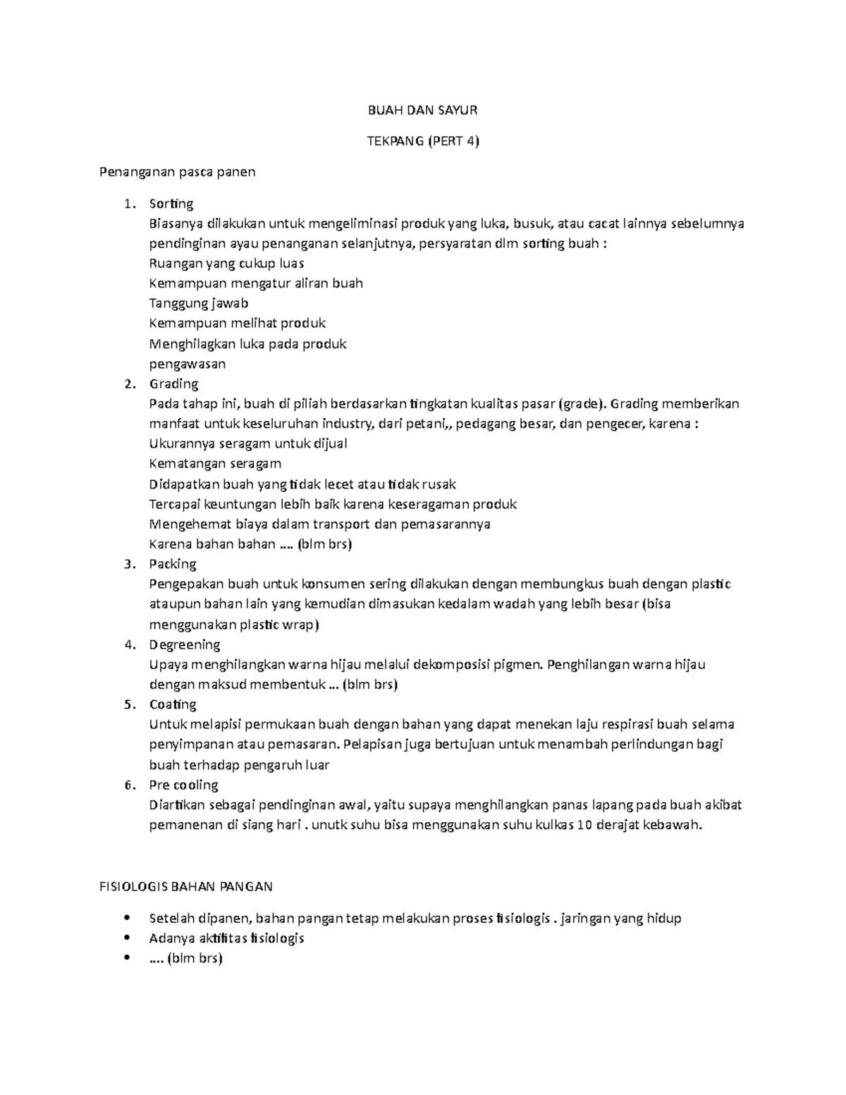 Tekpang Pert 4 - Dokumen ini berisi tentang teknologi pangan - BUAH DAN ...