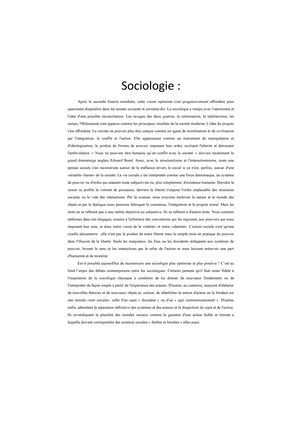 Sociologi 20 - Sociologie : Pour préparer ce cours, j’ai utilisé les ...