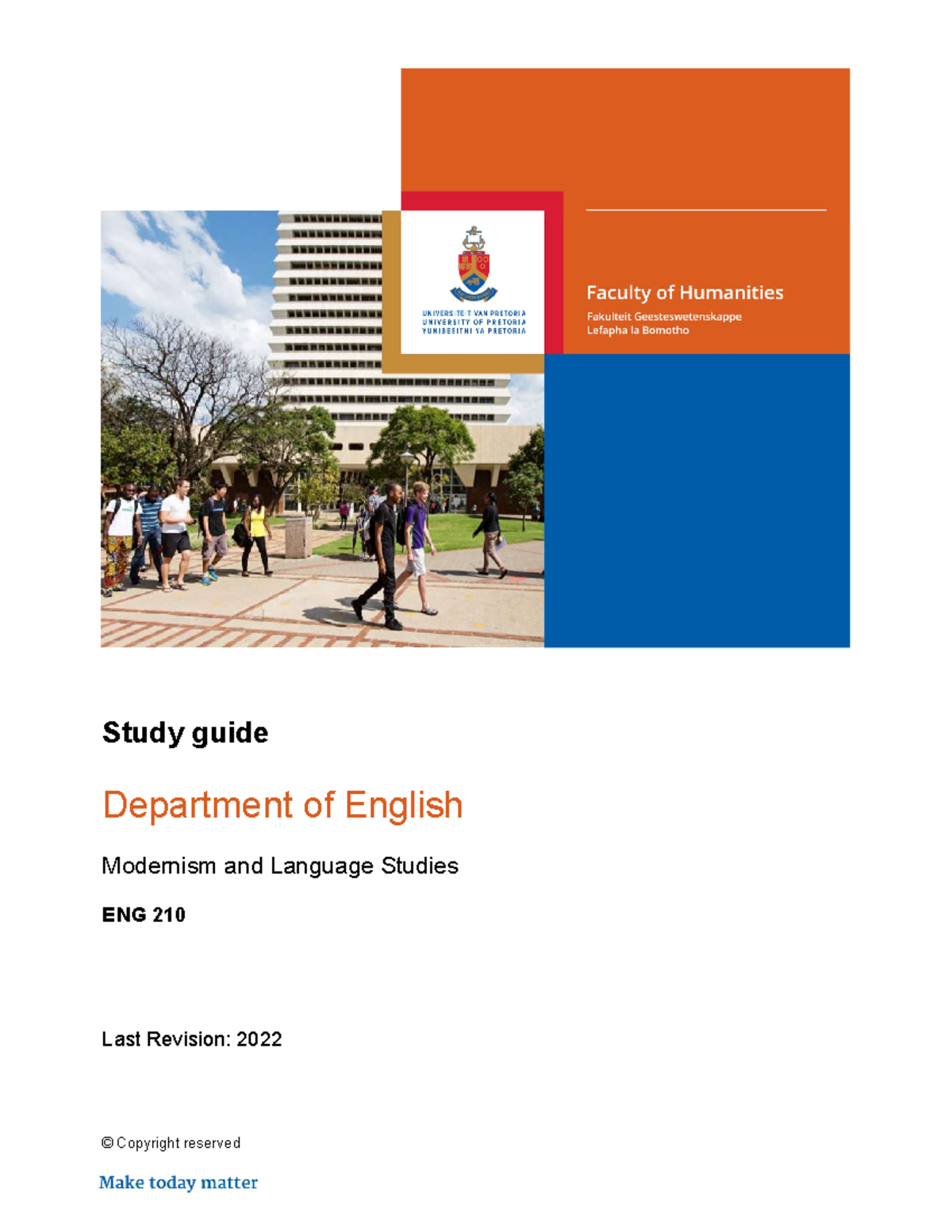 ENG 210 Study Guide [2022] - Study guide Department of English ...