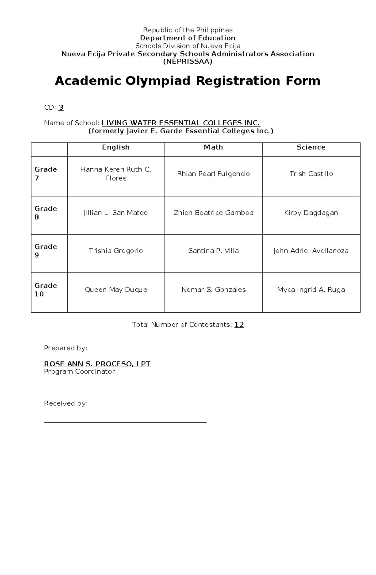 Curriculum Guide for TLE Grade 8 Cookery First Quarter with ...