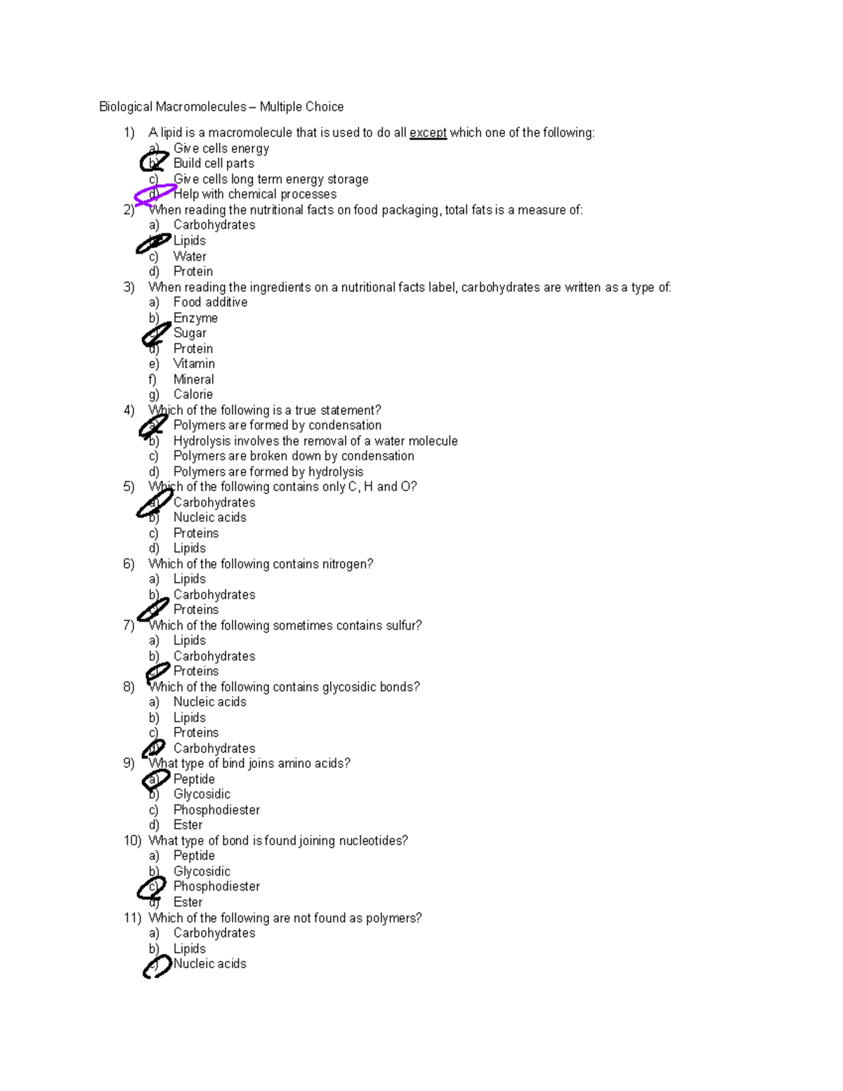 Biological Macromolecules - Studocu