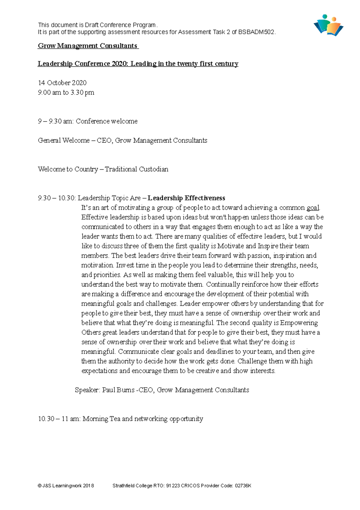 Formal Revised Conference Program - This document is Draft Conference ...