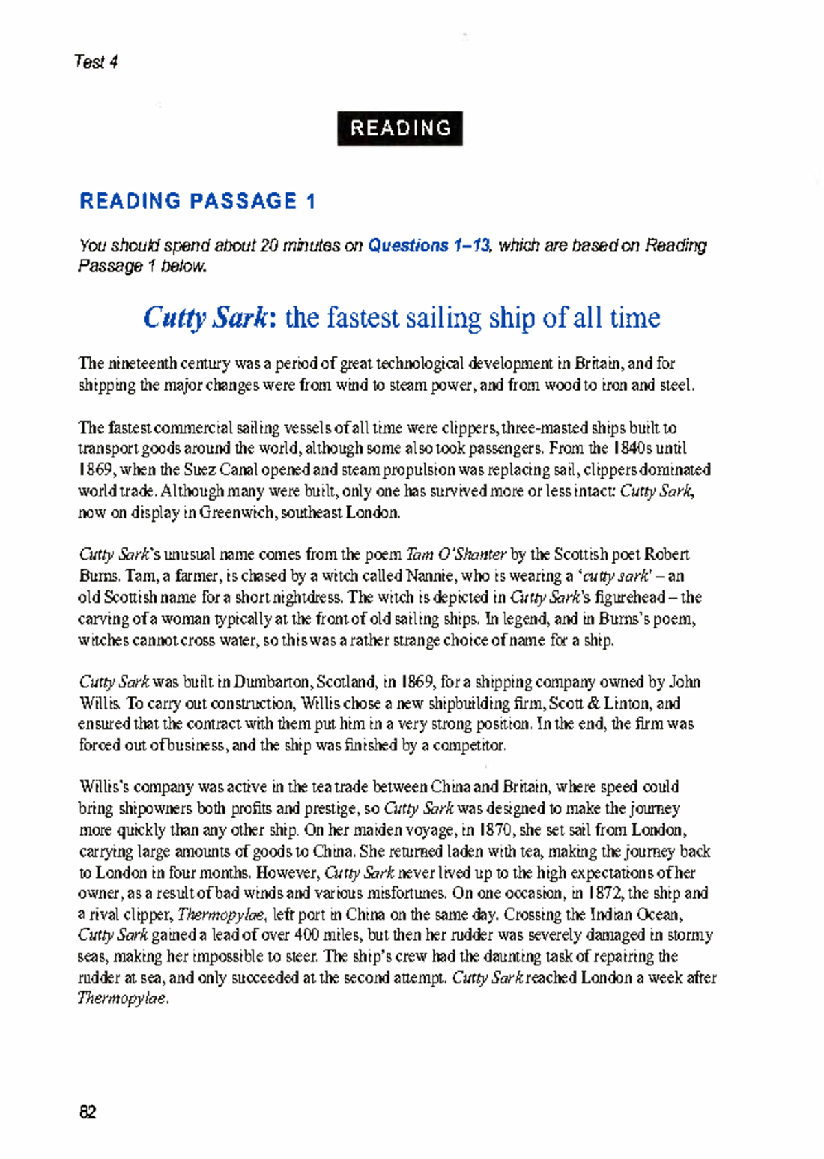 Reading 134 - Practice materials - Test READING READING PASSAGE 1 You ...