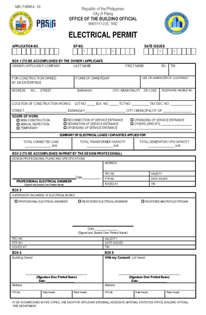 Civil Structural Permit - Republic of the Philippines City of Pasig ...