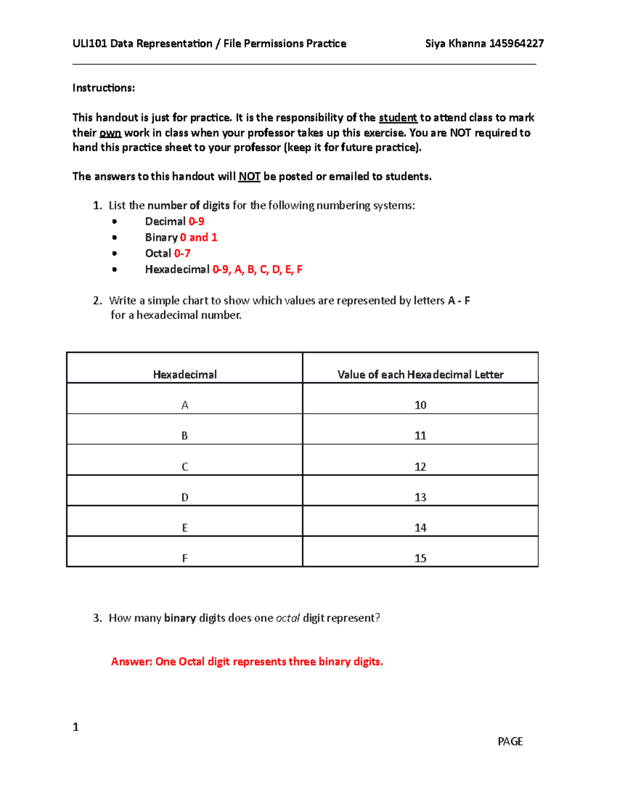 Siya Khanna 145964227 Tutorial 4 - ULI101 Data Representation / File Permissions Practice Siya ...