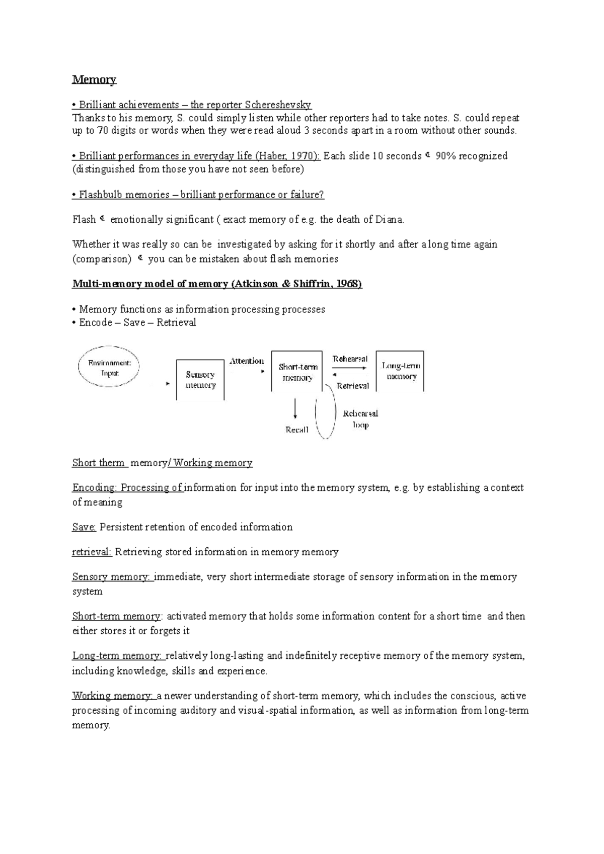 4 Memory (General Psychology) - Memory Brilliant achievements – the ...