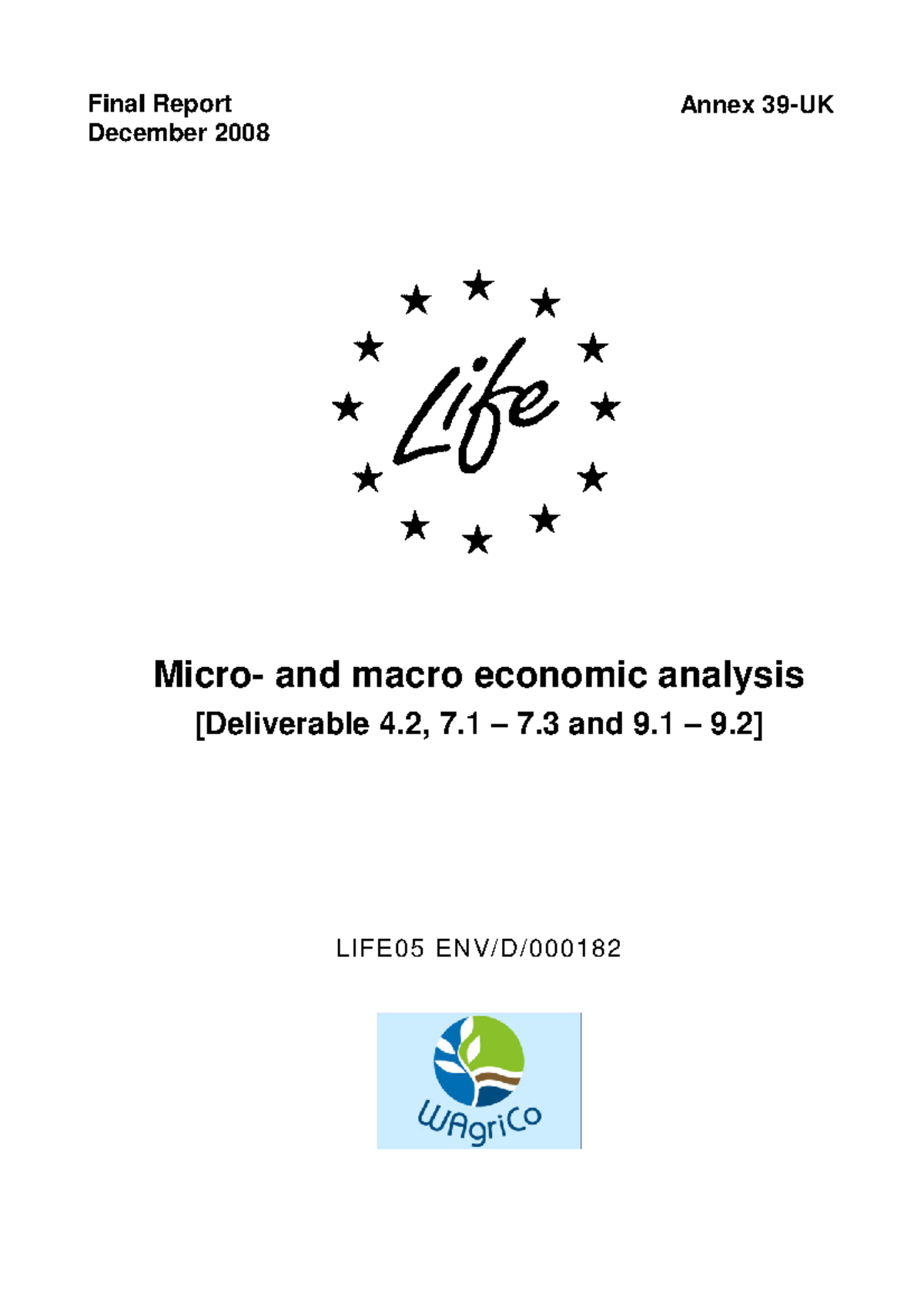 Micro- and macro economic analysis - en - Final Report December 2008 ...