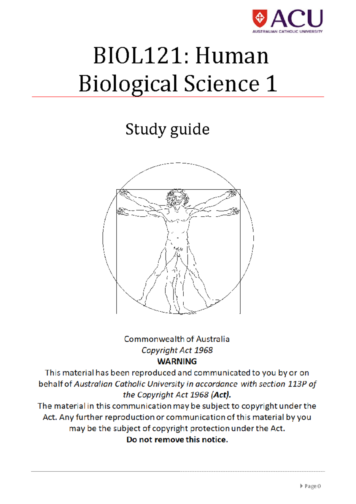 Bio study guide - BIOL121: Human Biological Science 1 Study guide Table ...