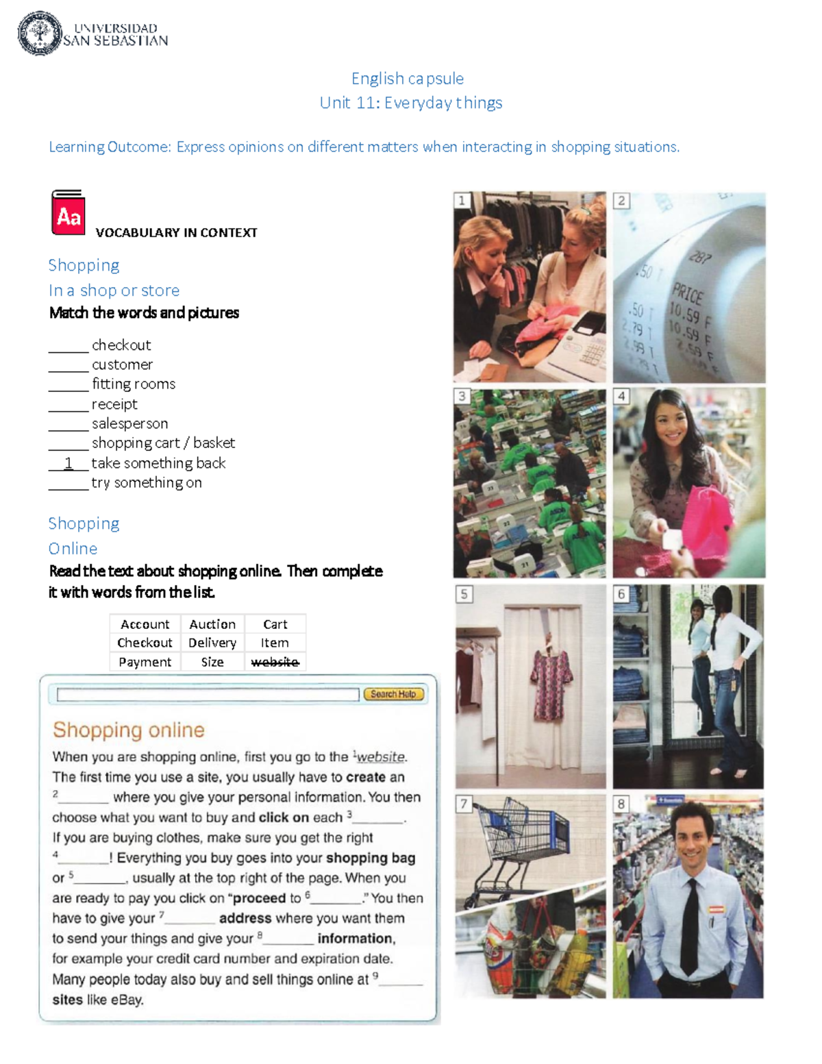 English Capsule 11 Everyday things - English capsule Unit 11: Everyday ...