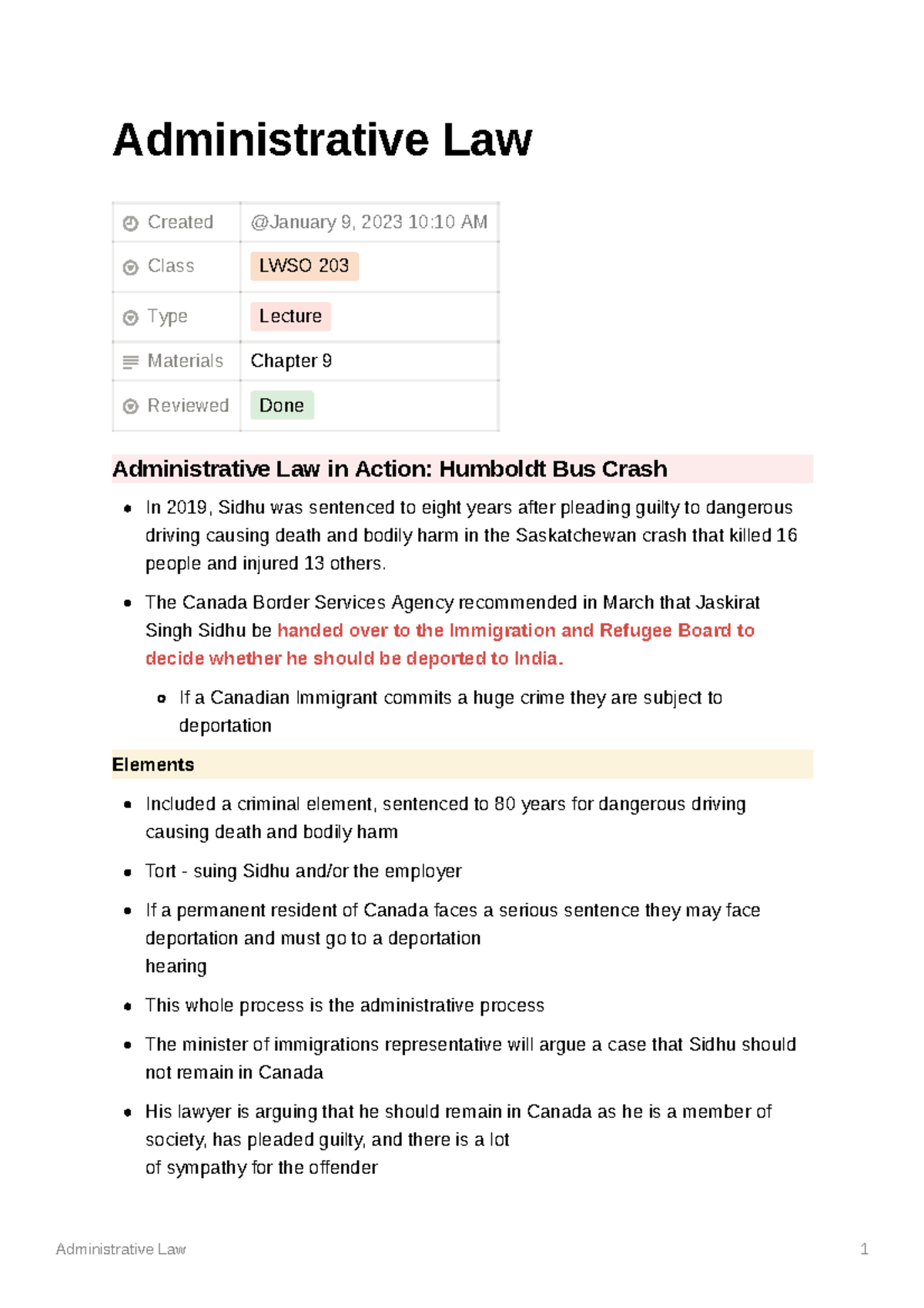 Administrative Law - Administrative Law Created Class LWSO 203 Type ...