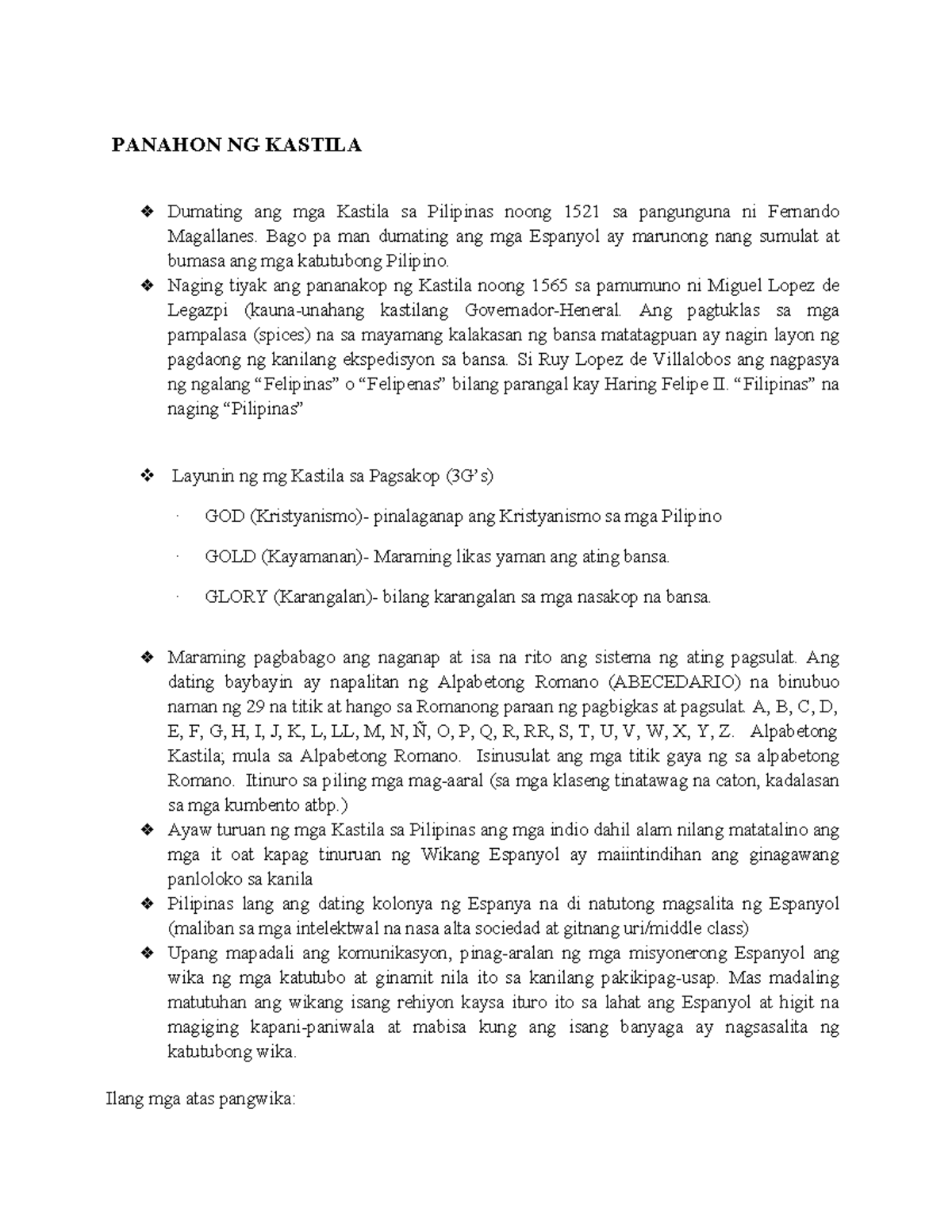 Panahon ng Kastila - history - PANAHON NG KASTILA Dumating ang mga ...