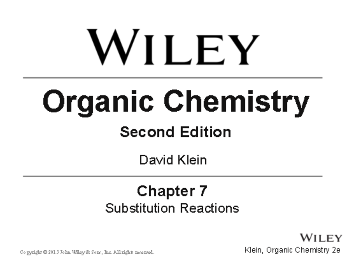 Ch07-Lecture PPT-I - Organic chemistry 1 Dr. Bi - Copyright © 2015 John ...
