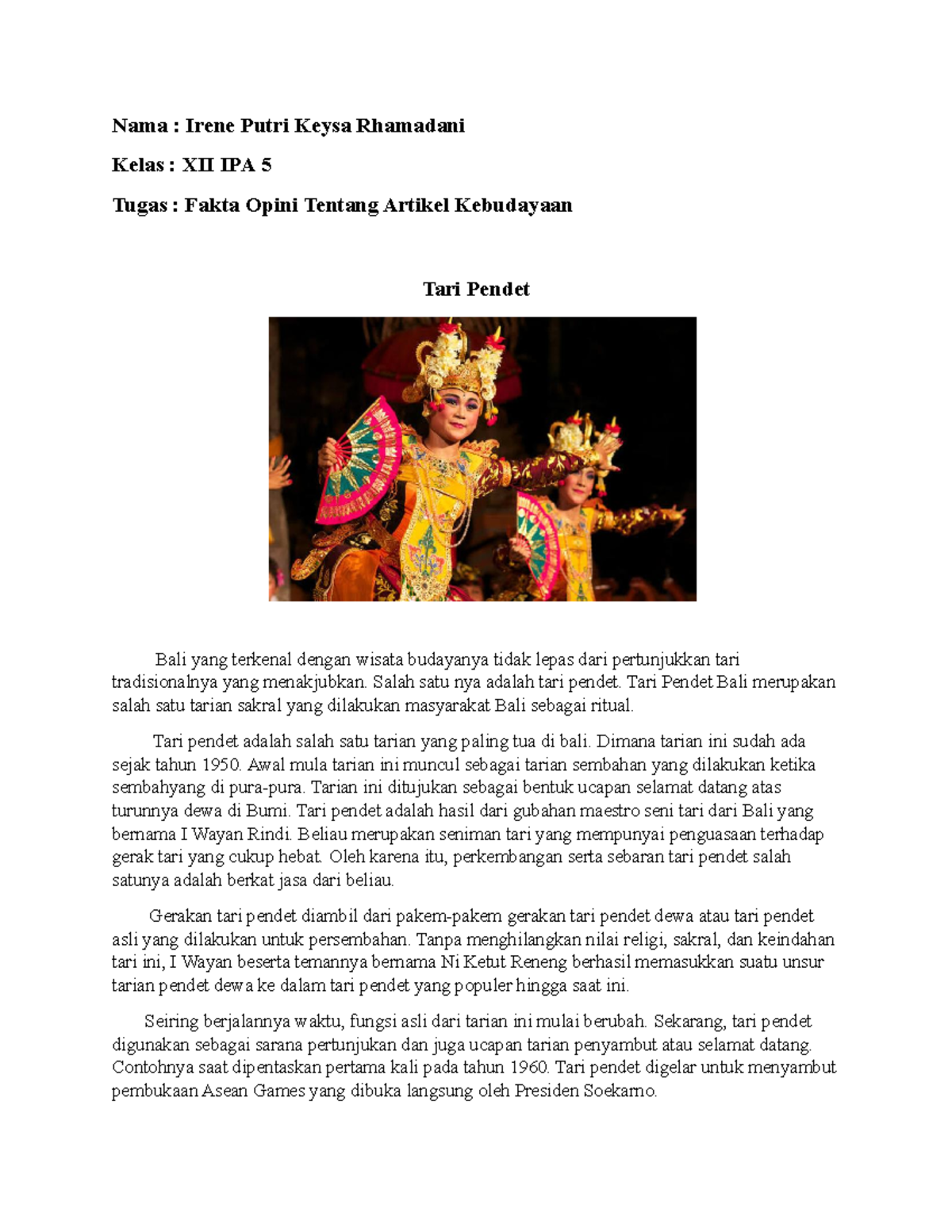 Document - annywherre - Nama : Irene Putri Keysa Rhamadani Kelas : XII ...