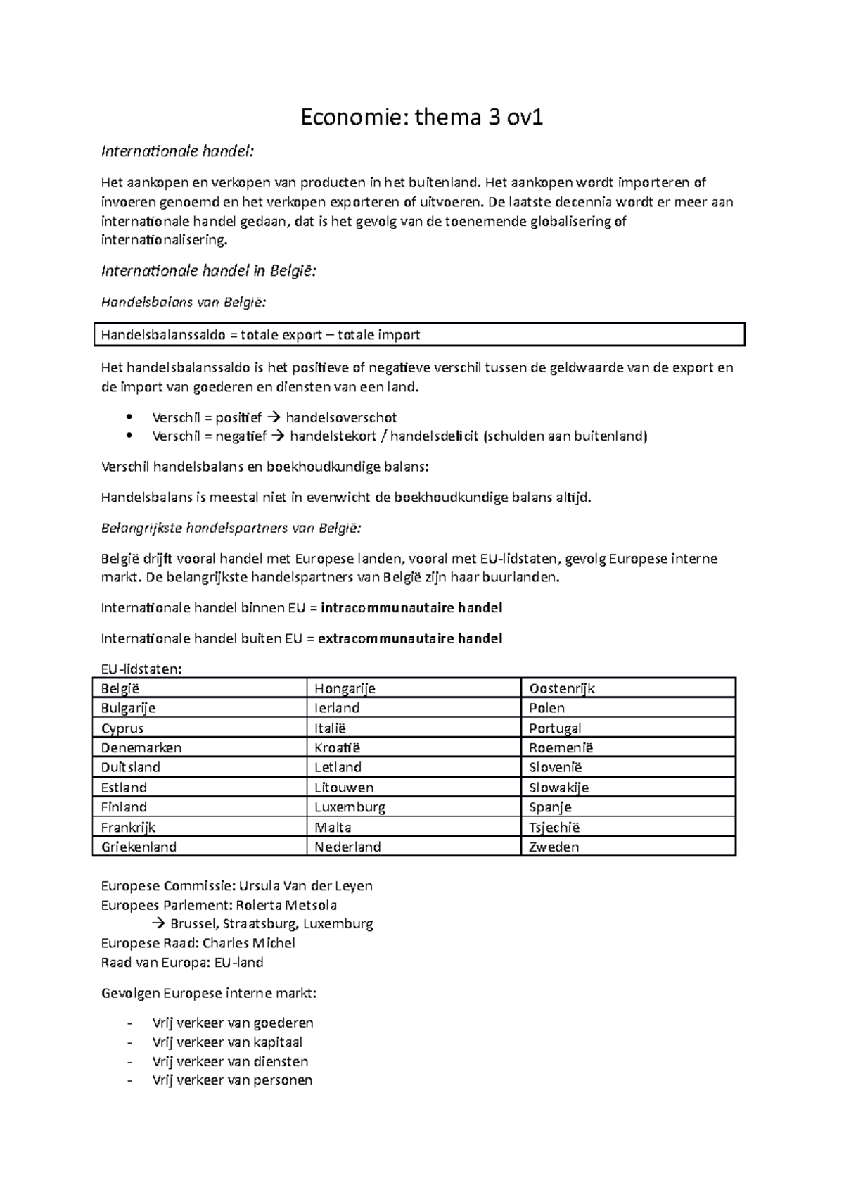 Economie thema 3 ov1 - samenvatting - Economie: thema 3 ov ...